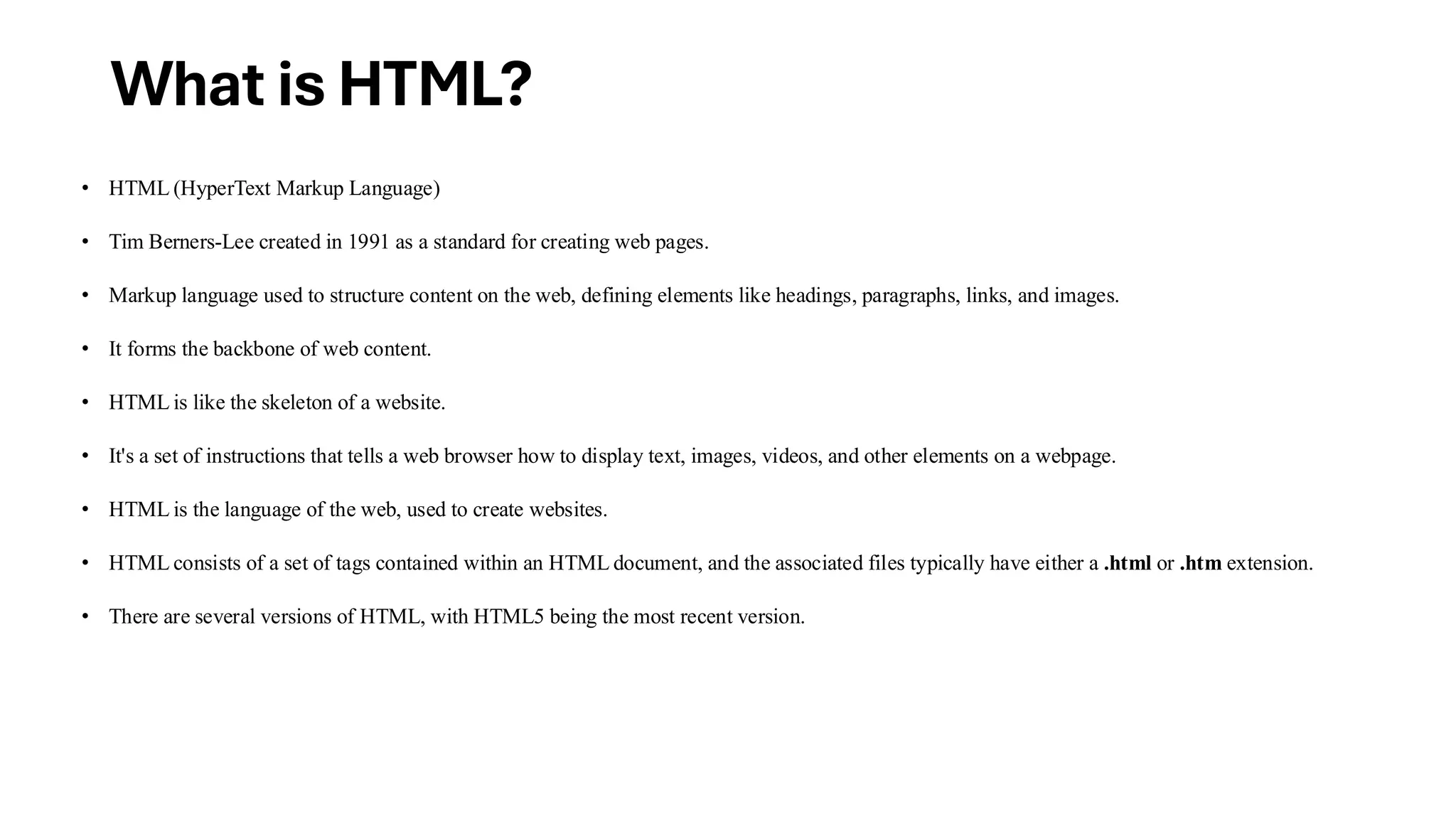 Hyper Text Markup Language HTML Unit I.pdf