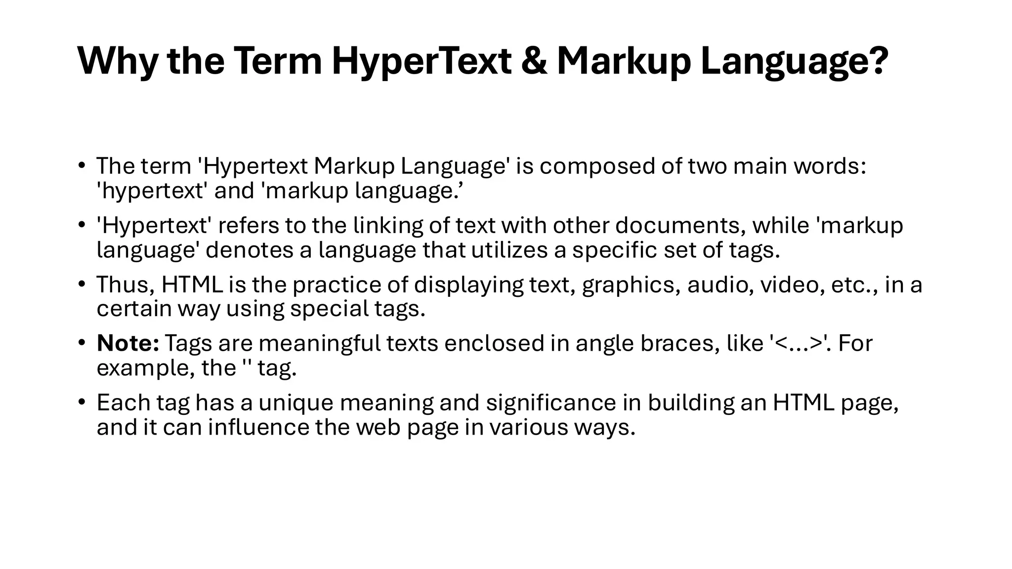 Hyper Text Markup Language HTML Unit I.pdf