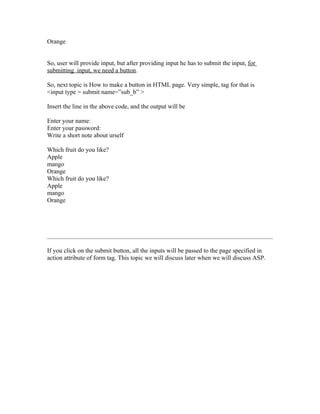 Html basics 10 form | PDF