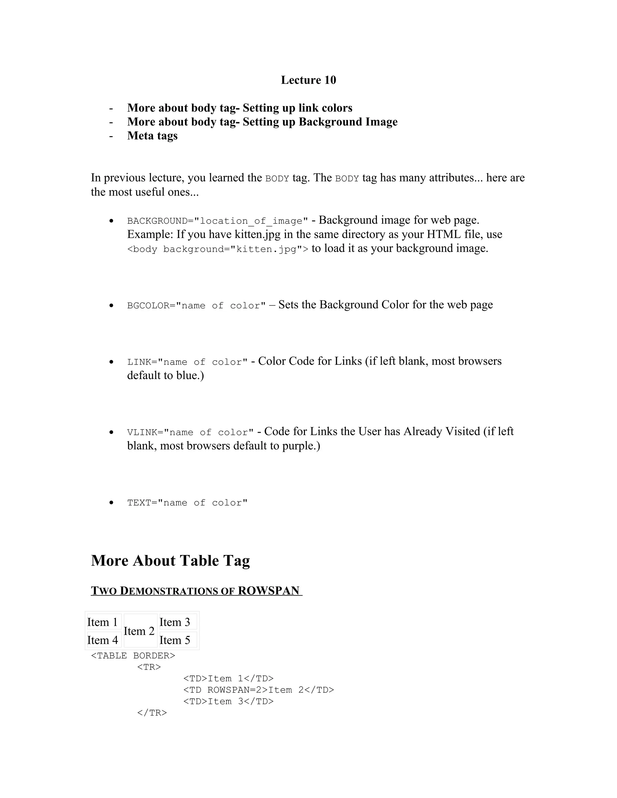 Html basics 9 meta background | PDF