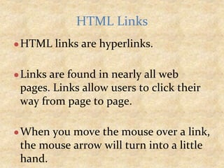 HTML (Web) basics for a beginner | PPTX