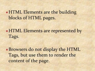 HTML (Web) basics for a beginner | PPT