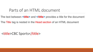 HTML Basics 1 workshop | PPT