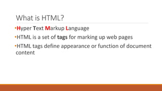 HTML Basics 1 workshop | PPT