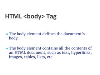 Html basic tags | PPTX