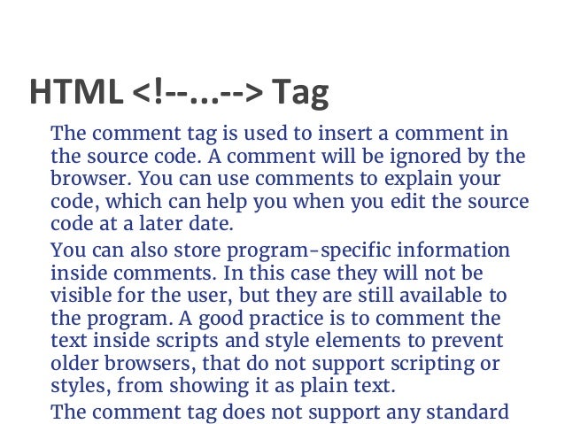 Html basic tags