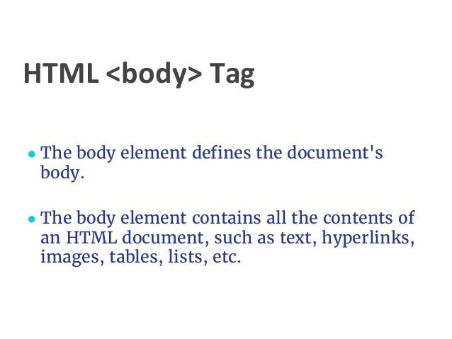 Html basic tags