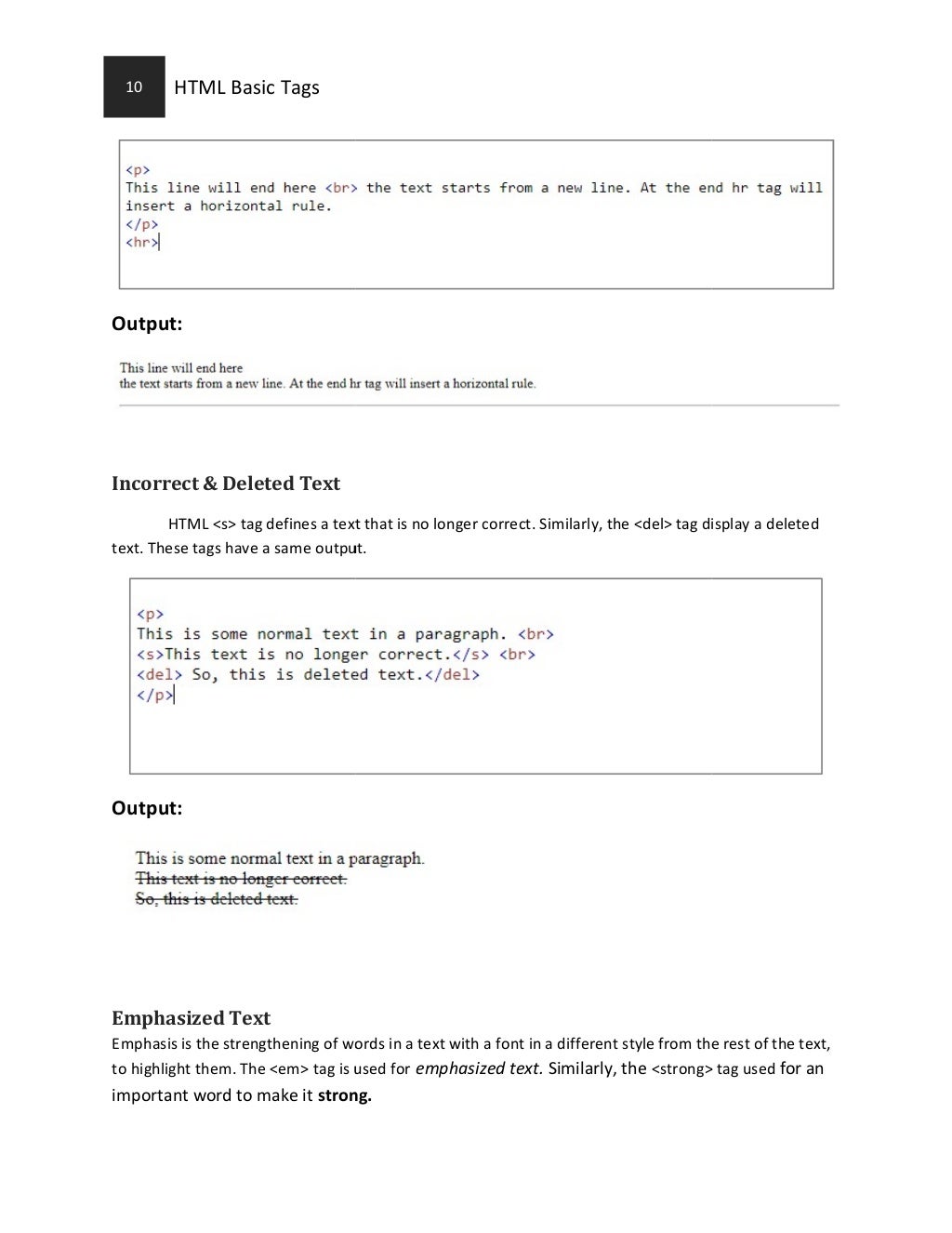 HTML Basic Tags PDF by CodeHim