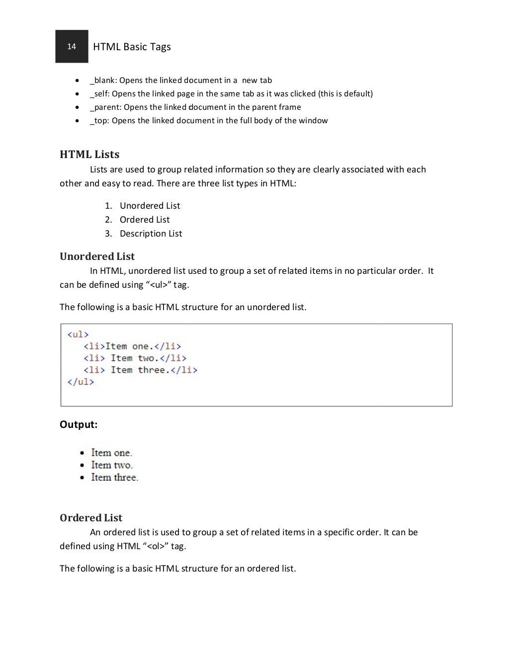 HTML Basic Tags PDF by CodeHim