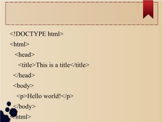 Html birth & evolution | PPT