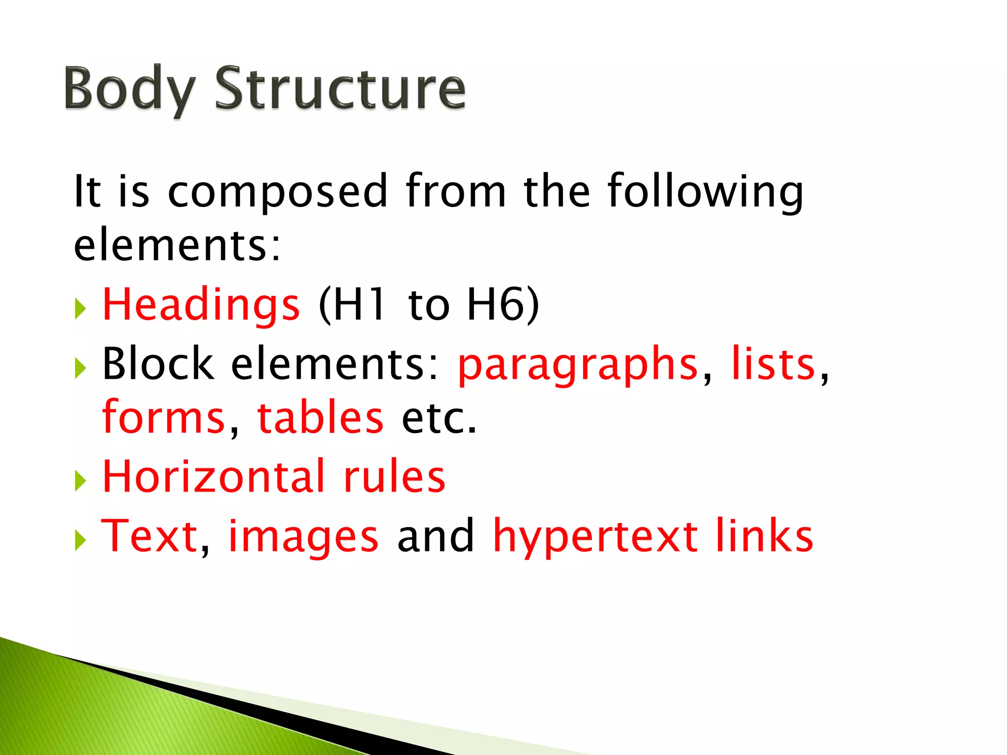 HTML Body Element | PDF