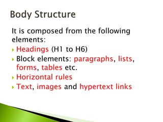 HTML Body Element | PDF