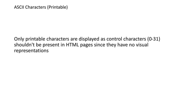 Html character entities | PPT