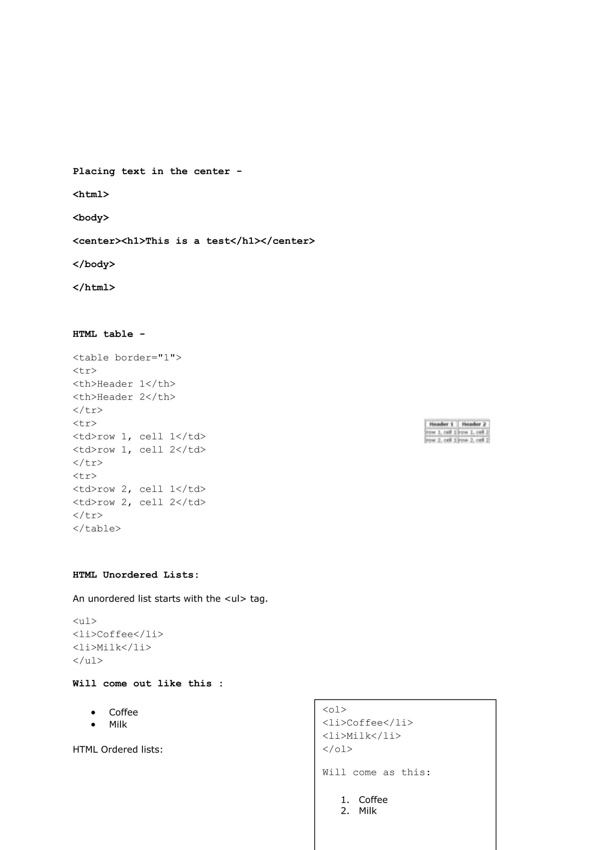 Html Coding Work Pdf