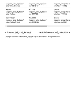 Html color names code | PDF