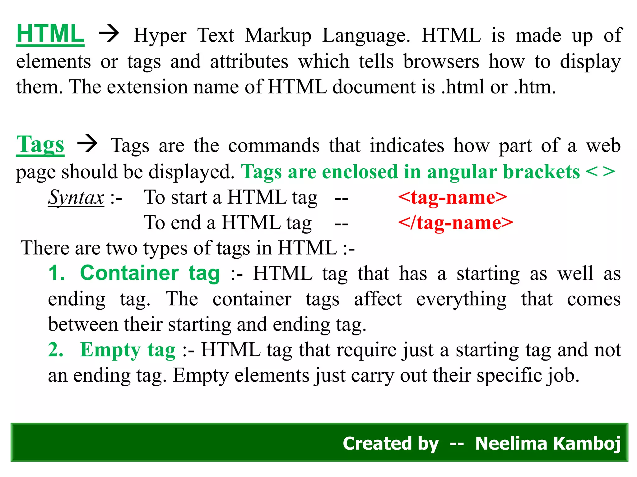 Html complete | PPTX