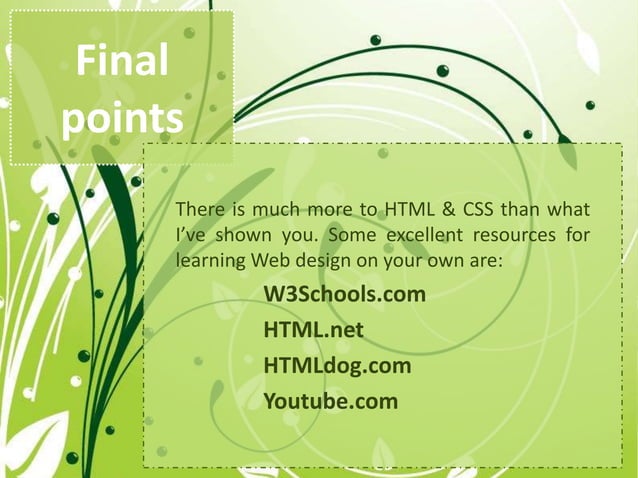 Html, CSS & Web Designing | PPTX