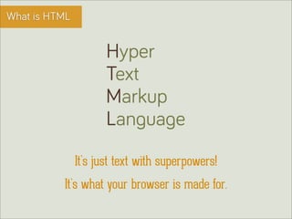 HTML+CSS: how to get started | PPT