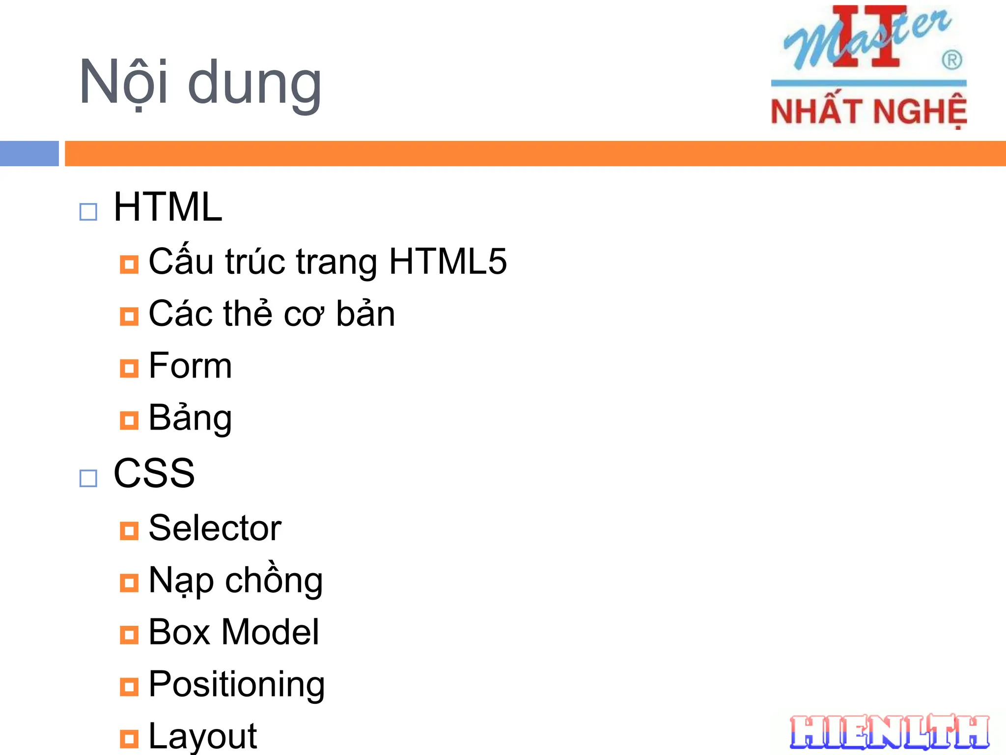 Giáo trình HTML CSS Nhất Nghệ - Lập trình web | PDF