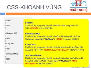 Giáo trình HTML CSS Nhất Nghệ - Lập trình web | PDF