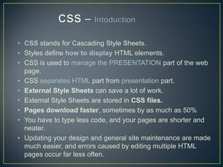 Html and css | PPTX