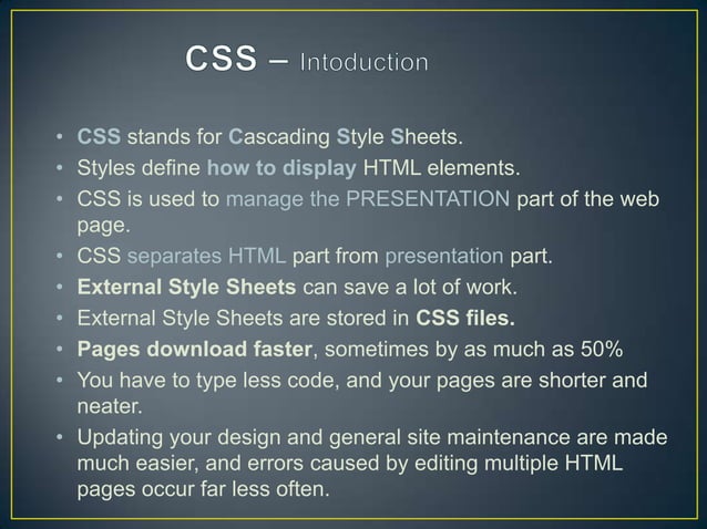 Html And Css Ppt
