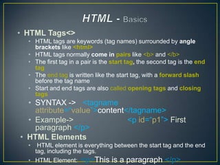Html and css | PPTX