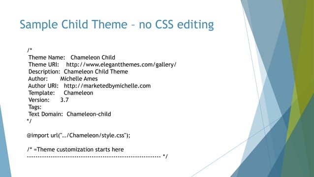 WordPress HTML, CSS & Child Themes | PPT