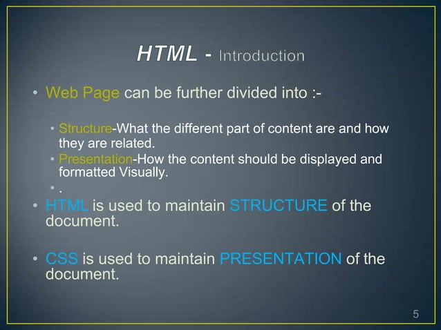 Html Css Intro Sanskar Saurabh Pptx