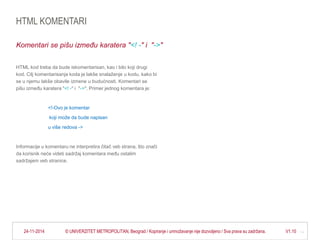 Html css i php osnove prvi deo - pdf | PPT