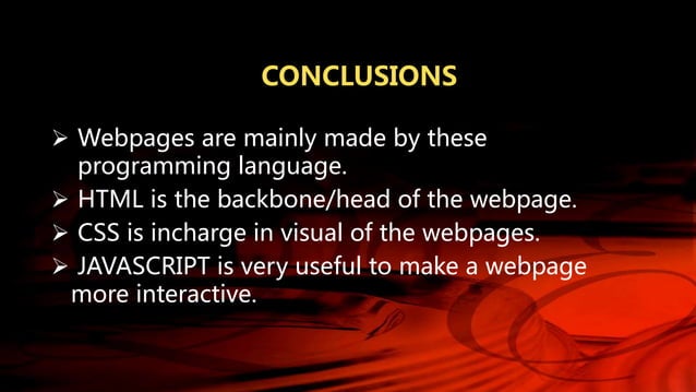 HTML, CSS And JAVASCRIPT! | PPTX | Web Design and HTML | Internet