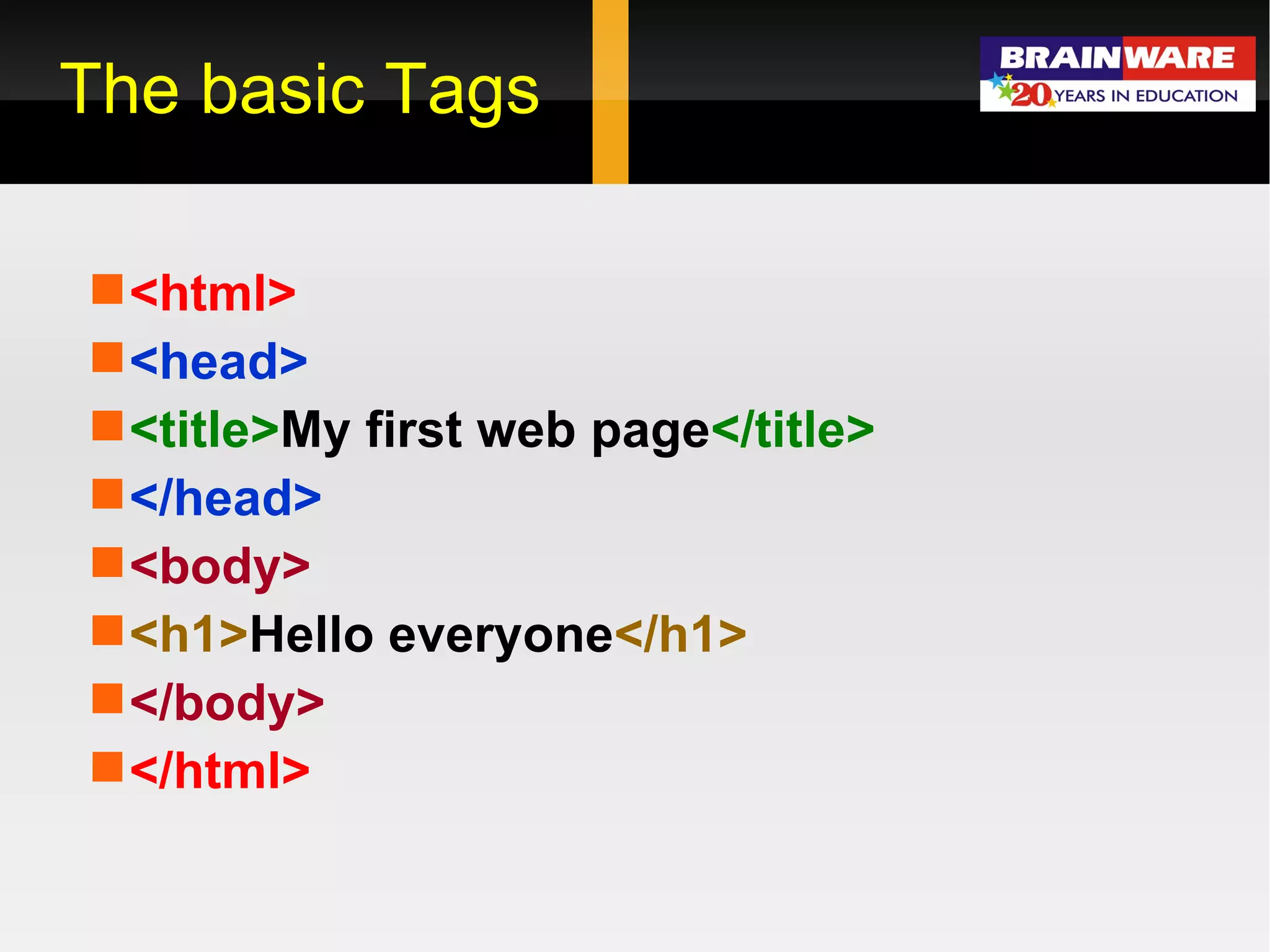 Web Development using HTML & CSS | PPT Web Development using HTML & CSS | PPT