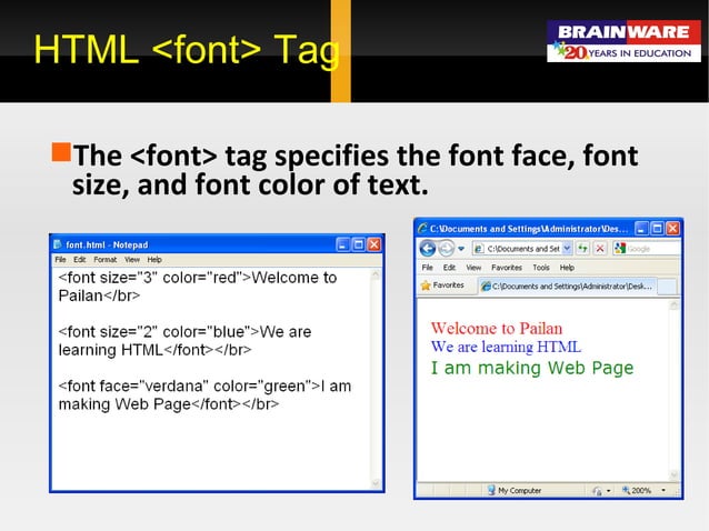 Web Development Using Html And Css Ppt