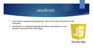 Html,Css,Js INTERNSHIP REPORT By SELF pptx | PPT