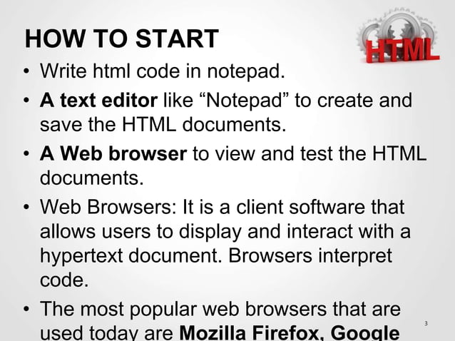 Hyper Text Markup Language Basic Lessons Ppt 5397