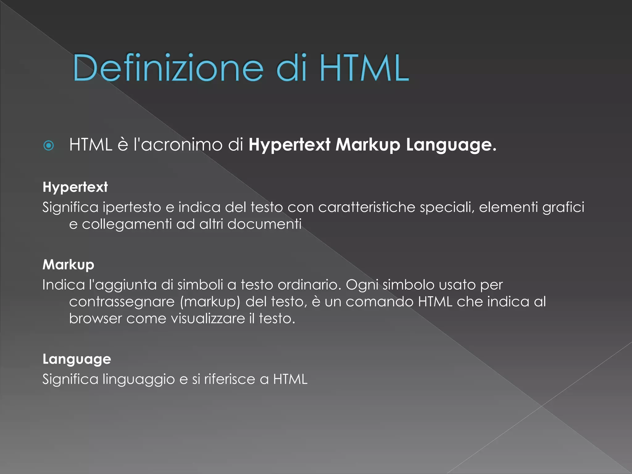 HTML e CSS Prima Lezione | PDF | Web Design and HTML | Internet
