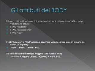 HTML e CSS Prima Lezione | PDF | Web Design and HTML | Internet