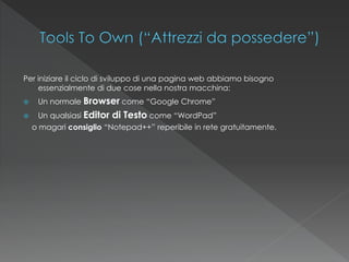 HTML e CSS Prima Lezione | PDF | Web Design and HTML | Internet