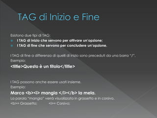 HTML e CSS Prima Lezione | PDF | Web Design and HTML | Internet