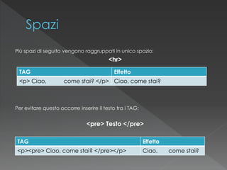 HTML e CSS Seconda Lezione | PDF | Web Design and HTML | Internet