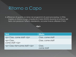 HTML e CSS Seconda Lezione | PDF | Web Design and HTML | Internet