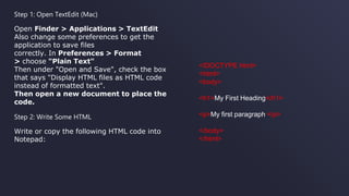 Html editors | PPTX