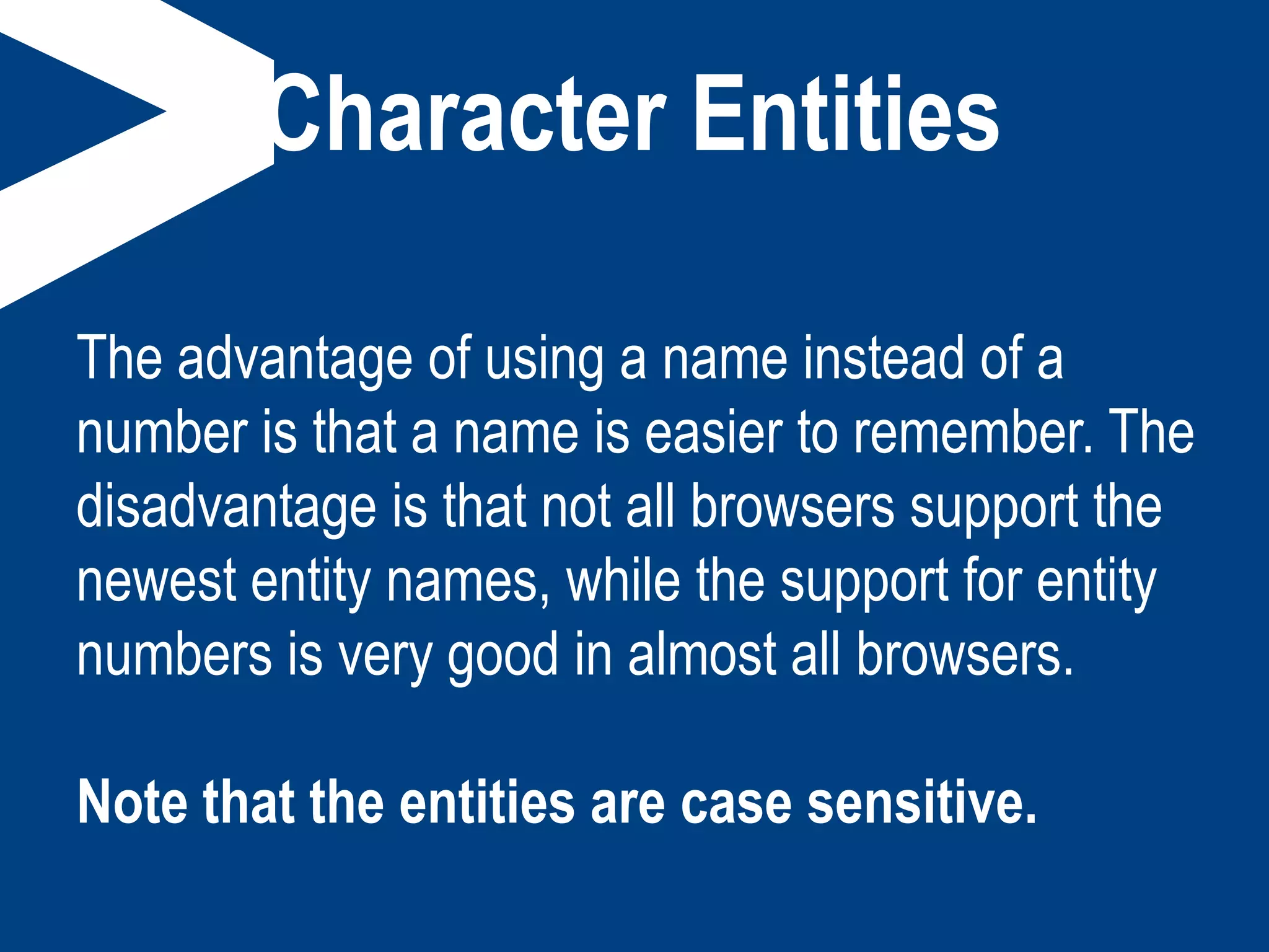 Html entities | PPTX