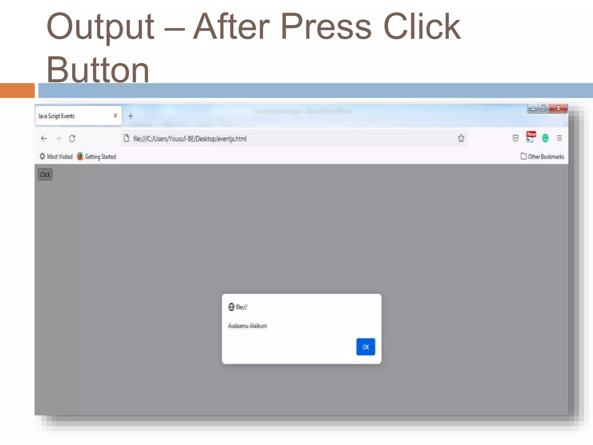 Html Events With Javascript Pptx Web Design And Html Internet 5762