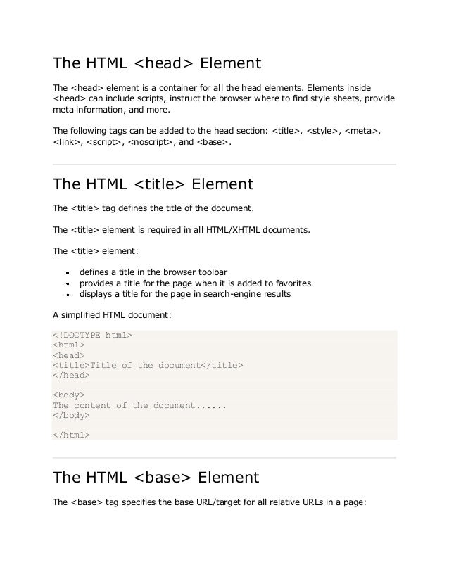 Html example