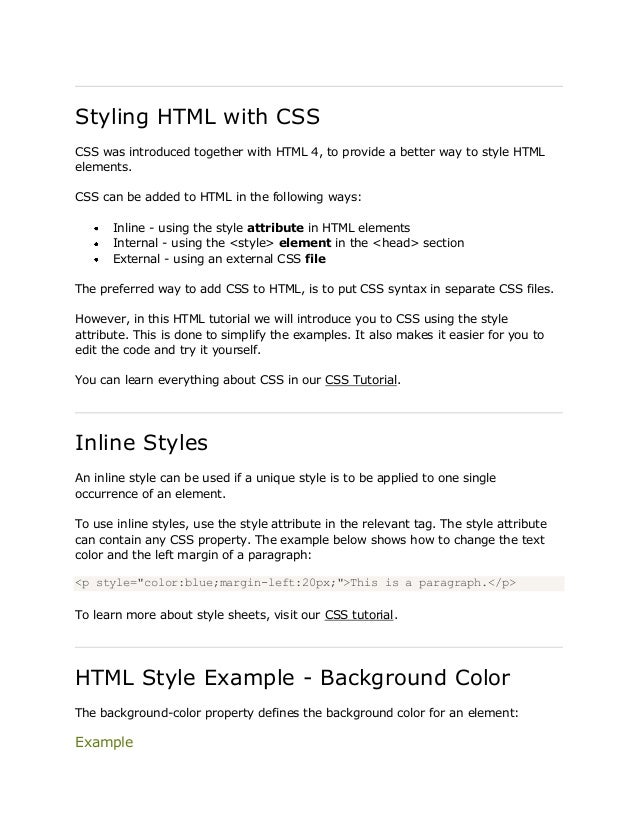 Html example