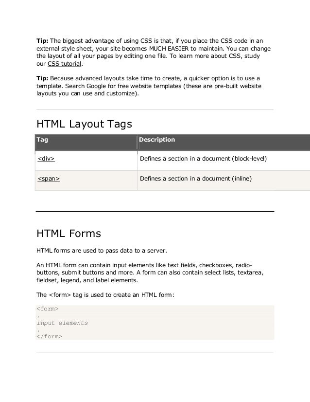 Html example
