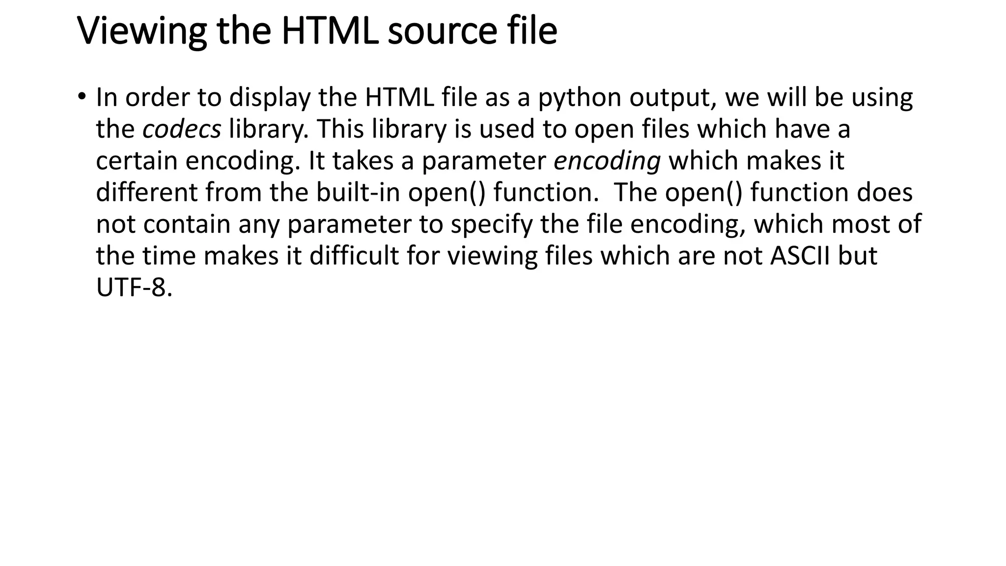 HTML files in python.pptx