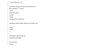 HTML files in python.pptx