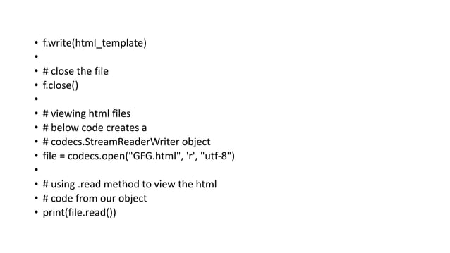 HTML files in python.pptx
